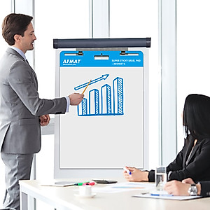 Sticky Easel Pads, Upgraded Flip Chart Paper, Large Easel Paper for Teachers, 25 x 30 Inches, Self Stick Easel Paper for White Board, 30 Sheets/Pad, 8 Pads