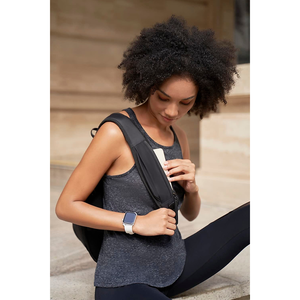 Sherpani Esprit, Anti Theft Sling Bag, Sling Backpack, Crossbody Backpack, Sling Bag for Women, Travel Bag, Fits 10 inch Tablet (Sterling)