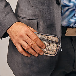 Double Zipper Wallet Clutch Women Ladies Leather Small Coin Card Key Ring Wallet Pouch Mini Slim (Coffee, One Size)