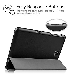 Fintie Slim Shell Case for Samsung Galaxy Tab A 8.0 (Previous Model 2015) - Super Slim Lightweight Standing Cover with Auto Sleep/Wake for Tab A 8.0 SM-T350/T355/P350/P355 2015, Black