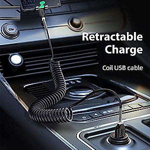 Coiled Lightning Cable for Car 2 Pack, Terasako Coil iPhone Charger Cable Compatible with iPhone 12Pro Max/12Pro/12/11/XS/XS Max/XR/X/8/8 Plus/iPad/iPod - Black