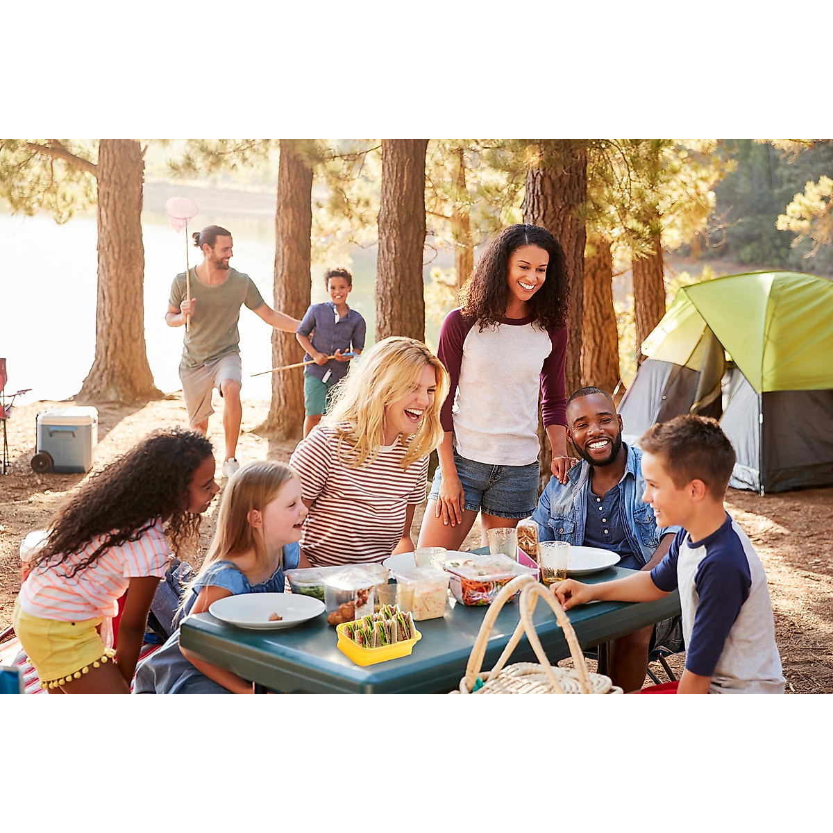 K HOME VT Collapsible Silicone Food Storage Container Set (INDIGO)