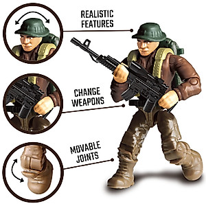 Special Forces Mini Action Figure toy Ages 8-12+ Includes 3 Military Building Sets 6 Soldier Figures Designed as an Educational Gift for Military Enthusiasts. Kids & Parents Quality Family Time 356Pcs