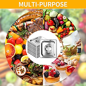 10 Pack 1/6 Size Steam Table Pan Covers Universal Handled Food Pan Lid Stainless Steel Pan Lid with Handle Restaurant Commercial Hotel Food Pan Cover 7 x 6.5 Inch for Food Fruits Vegetables