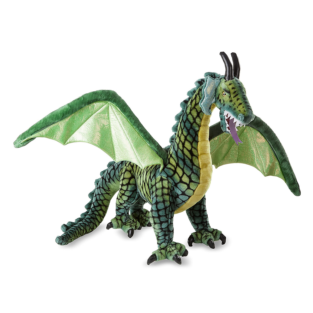 Melissa & Doug Lifelike Plush Giant Winged Dragon Stuffed Animal (36 x 40.5 x 16 in)
