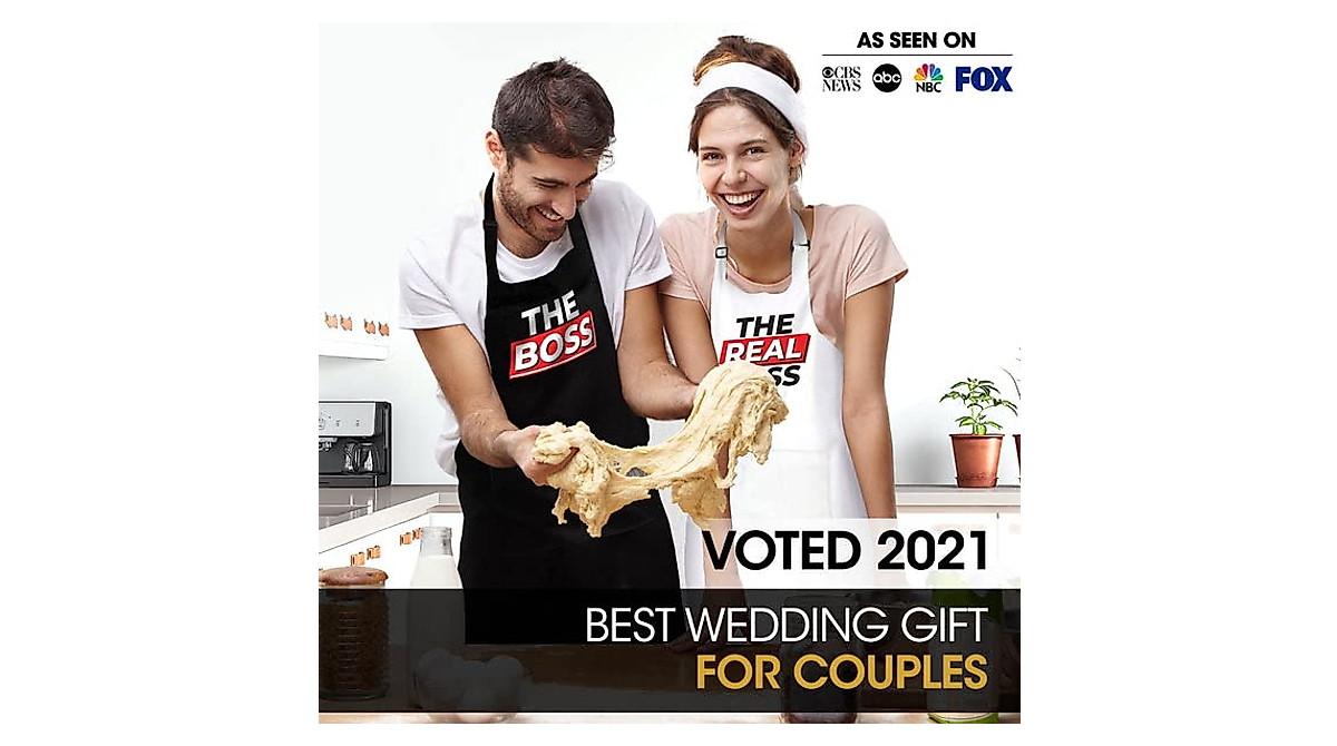 Funny Couples Aprons - Perfect Gift for Couples & Wedding Gifts