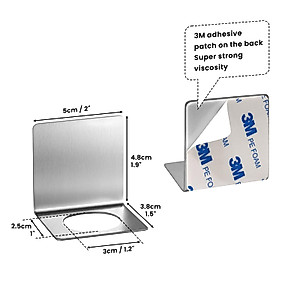 Daily Treasures 304 Stainless Steel Spray Bottle Holder, 6 Pieces Adhesive Spray Bottle Rack Wall Mounted Spray Bottle Hanger, Spray Bottle Organizer, Wall Mount Bottle Holder, Spray Can Holder Rack