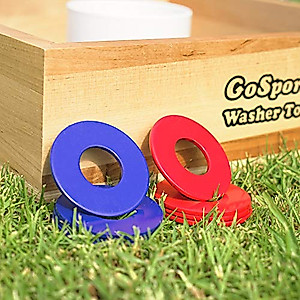 GoSports Powder Coated Metal Replacement Washer Set - Powder Coated Steel - Set of 8 Washers