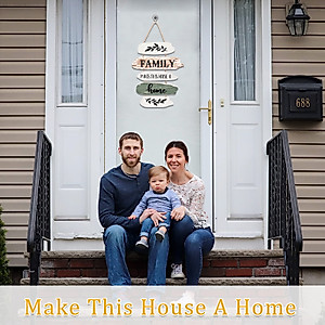 Wall Art for Living Room, 5 pieces Wooden Family Signs for Home Decor, Farmhouse Wall Signs, Rustic Porch Home Sign Housewarming Gifts Hanging Decor