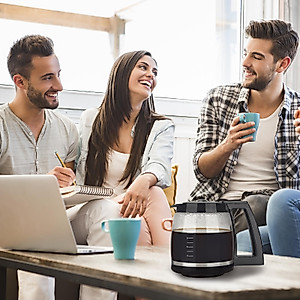 12-Cup Replacement Glass Carafe with Lids Compatible with Cuisinart Coffee Maker, CHW-12, CHW-12P1, DCC-1100BK, DCC-1200, DCC-1200P1, DCC-1200BKS, DCC-1200BMR, DCC-2650, DGB-550BK, DGB-625BC, SS-12