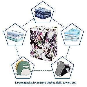 Skull Snake Laundry Basket Collapsible Storage bin with Handles for Hamper,Kids Room,Toy Storage