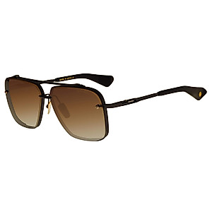 Dita MACH-SIX MATTE BLACK/BROWN SHADED 62/12/130 men Sunglasses