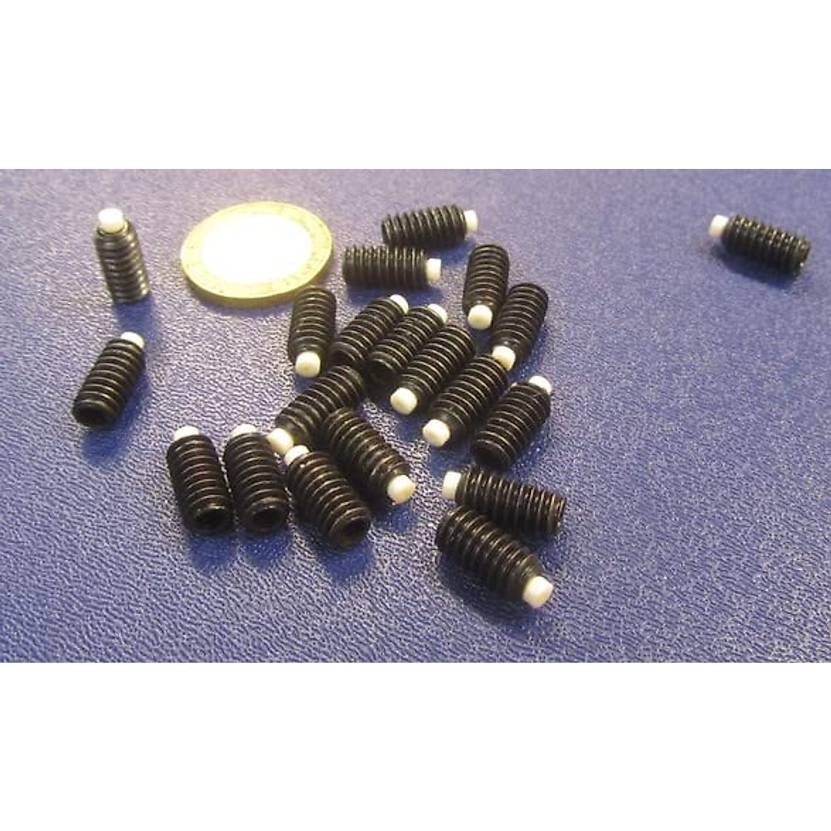 Black Oxide Steel Nylon Tip Set Screw 1/4"-20 x .500" Thread Length 20 pcs
