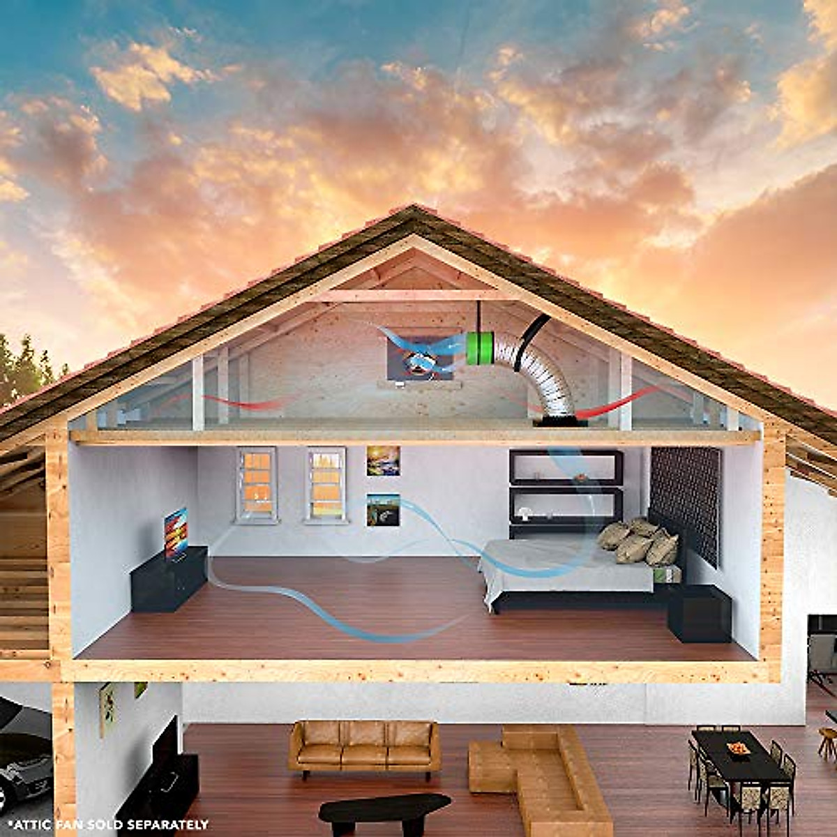 QuietCool QC ES-7000 Energy Saver Fan Classic Line Model