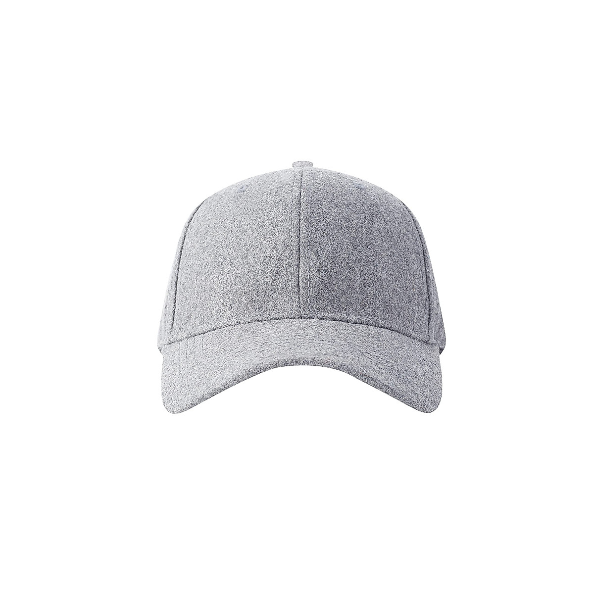 Woolen Baseball Cap Hat Soft-Structured Winter Ball Cap Adjustable Warm Hat Winter Cold Resistant Hat (Light Gray)