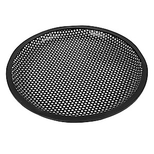 X AUTOHAUX Universal 10 Inch Car Audio Speaker Subwoofer Metal Waffle Grill Cover Protector with Rubber Edge and Clips