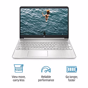 HP 15 Laptop, AMD Ryzen 7 3700U Processor, 8 GB RAM, 256 GB SSD, HD Display, Windows 10 Home (15-ef0022nr, Natural Silver)