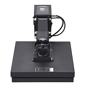 VEVOR Heat Press, 15x15 Power Heat Press Machine for T-Shirts, Fast Heating, High Pressure Digital Industrial Sublimation Printer for Heat Transfer Vinyl, Dark Black