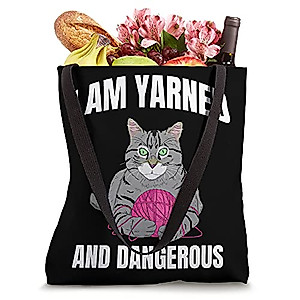 I am Yarned And Dangerous Knitting Grandma Knit Lover Tote Bag