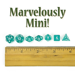 Wiz Dice Mini DND Dice Set - 140 Pieces Total (20 Sets of 7 Dice in Unique Colors) & Storage D&D Bag-Polyhedral Role Playing Dice - Perfect DND Accessories for TTRPG Dice - Hafling's Haversack