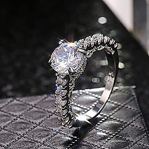 CZCLMLT Exquisite quality 925 sterling silver ladies wedding ring fashion zircon ring jewelry (6)