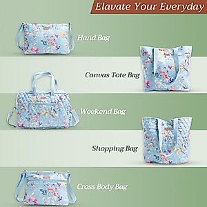 Maison d' Hermine Equinoxe Cotton Backpack with Small Pouch Lightweight Bag for Travel College School Work Beach Perfect for Women & Men Students