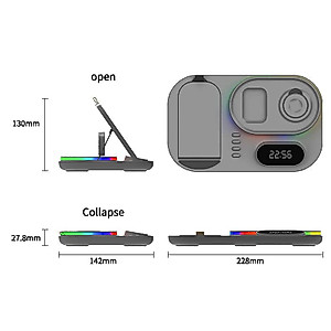 SUPERLIT 3-in-1 Fast Wireless Charger for Phone, Watch and Earbuds