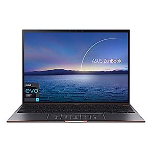 ASUS ZenBook S Ultra Slim Laptop, 13.9" 3300x2200 3:2 500nits Touch, Intel Evo Core i7-1165G7, 16GB RAM, 1TB SSD, Thunderbolt 4, TPM, Windows 10 Pro, AI Noise-Cancellation, Jade Black, UX393EA-XB77T