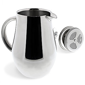 SterlingPro Classic European Stlye Doublewall Stainless Steel Mirror Finish French Coffee Press, 35-ounce