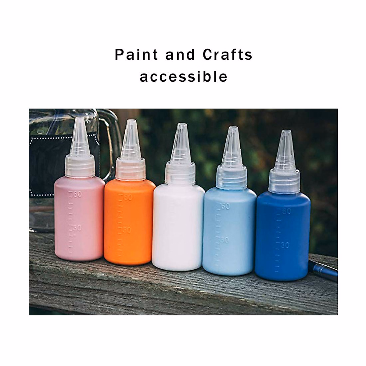 10pcs Clear Plastic Small Squeeze Bottles, 60ml/2oz Empty Squirt Bottle with Twist top Caps and 2pcs Mini Funnels for Sauce, Essential Oils, Liquids, Glue, Crafts