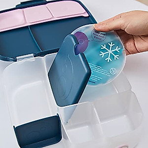 b.box Oversized Lunch Box for Kids: Bento Box w/ 4 Compartments (2 Leak Proof), Removable Divider & Gel Pack. Ideal for Big Eaters 3+. School Supplies, 8½ Cup Capacity