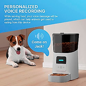 PUREVACY Automatic Cat Feeders with App. 6L Capacity Automatic Cat Food Dispenser with Programmable Timer, Voice Recorder. WiFi Cat Feeder Automatic. Automatic Pet Feeder for Dry Food