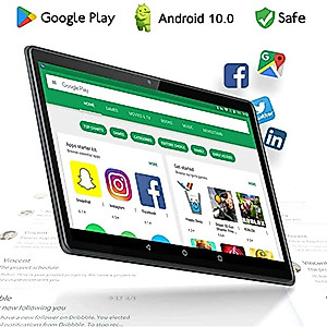 FOREN-TEK Android Tablet 10 Inch, 4GB RAM 64GB Storage, Android 10.0, Octa-Core Processor, Tablet with Keyboard, Large Battery, Dual Camera, Wi-Fi, Bluetooth, GPS, Mouse, Tablet Cover