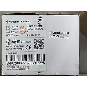 ELEPHANT ROBOTICS Robotic Arm myCobot 280 Raspberry Pi 4B - Open Source 6DOF Collaborative Robots - Desktop Education Robot Arm - Python Programming & ROS Supporting