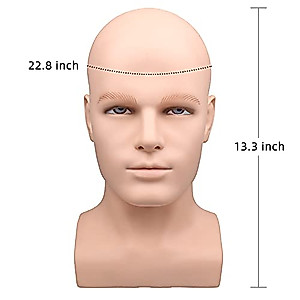 MEAHUS Mannequin Heads For Wigs Male Mannequin Head For Mask Display Foam Man Mannequin Head For Wigs ,Hats ,Headphones