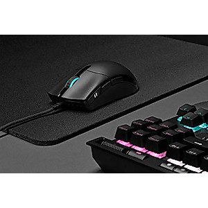 CORSAIR SABRE RGB PRO CHAMPION SERIES FPS/MOBA Gaming Mouse - Ergonomic Shape for Esports and Competitive Play - Ultra-Lightweight 74g - Flexible Paracord Cable,Black