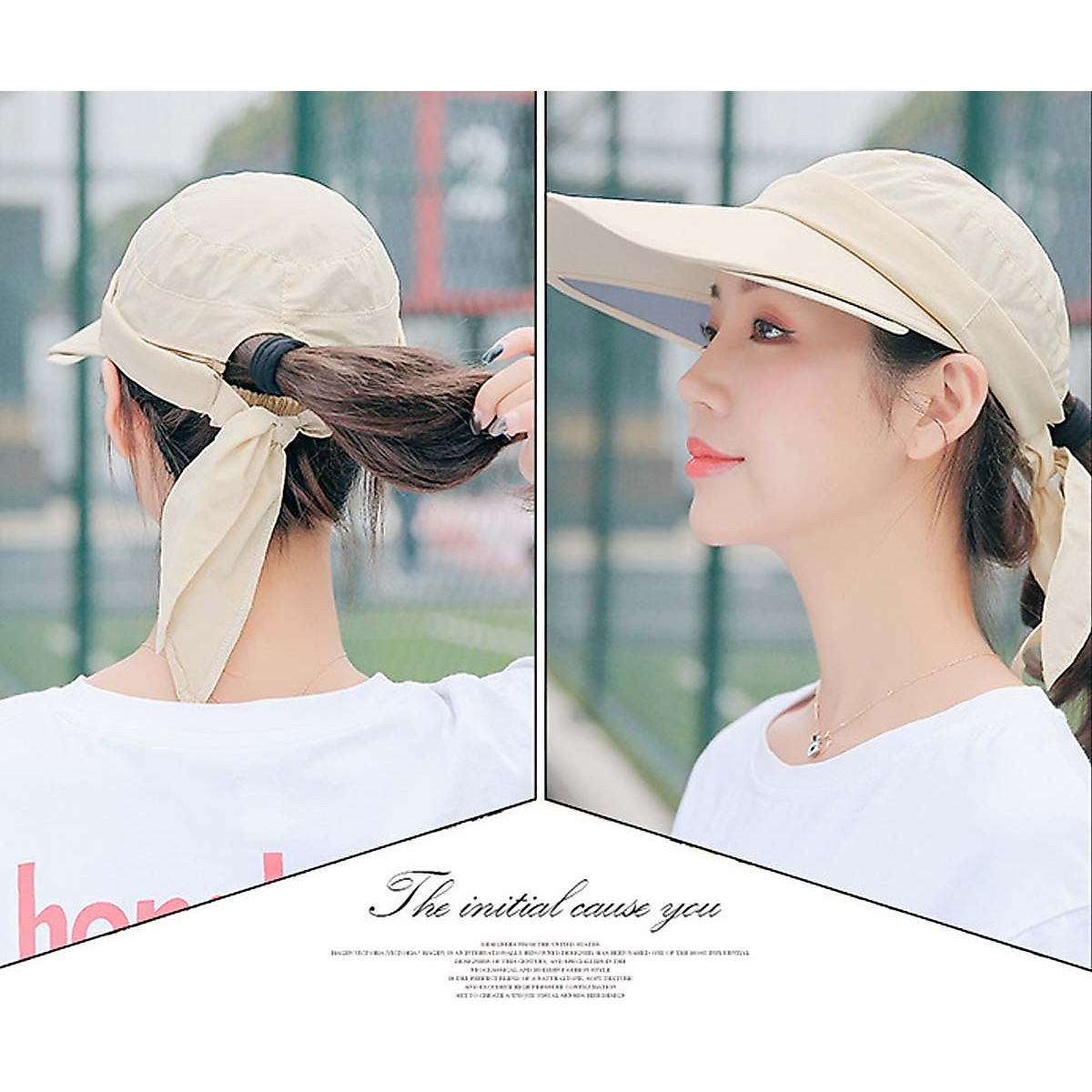 YEKEYI Sun Hats Wide Brim Beach Fishing Hat Baseball Cap UPF 50+ Anti UV with Retractable Visor Unisex Blue