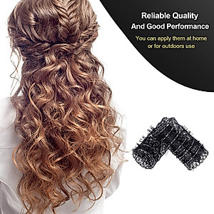 20 Pieces Hair Styling Brush Roller Hair Curler Roller Hair Mesh Roller and 20 Pieces Plastic Roller Picks for Women Girls Hair Styling (2.5 x 1.4 Inch,Black)