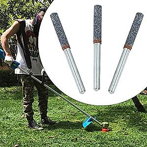 3Pcs Chainsaw Replacement Sharpening Stone, 5/32in 4mm Diamond Burr Grinding Stone File for Rotating Tool Glass Stone Ceramic