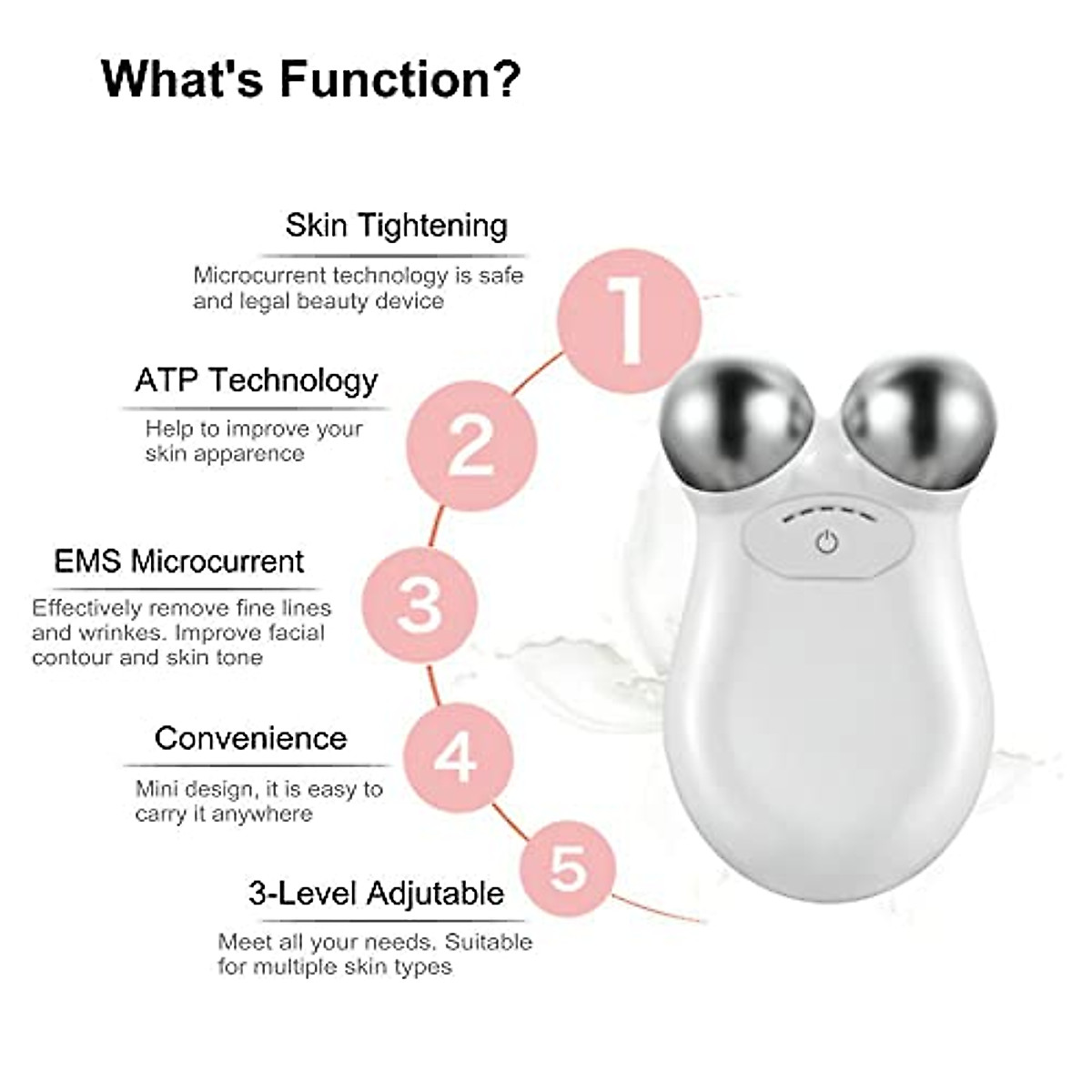 Skin U Mini - Microcurrent Device - Facial Toning - Face Lift - Anti Aging and Wrinkle Reducer, 1.0 Count