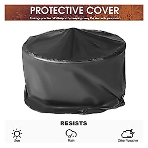 LIUXUEFE Outdoor Fire Pit, 30-inch wo-od-Burning Steel Grill, Fire Pit Bowl with Mesh Fire Pits, Fireplace Suitable for Backyard Camping and Picnic