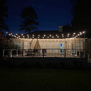 Espird String Light Poles for Outdoors,Christmas Decoration Poles for String Lights,3 in 1 Light Poles with Hooks for Deck Garden Patio Wedding Cafe Party 2PCS