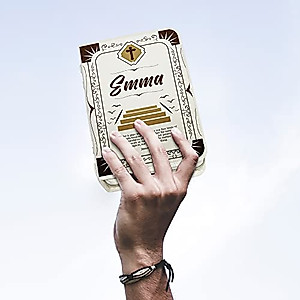 10x7 Inch Personalized Bible Cover – Create Your Own Design, Custom Bible Cover and Carrying Case with Handle – Leatherette Book Covers and Bible Case for Women - White (Design 2)