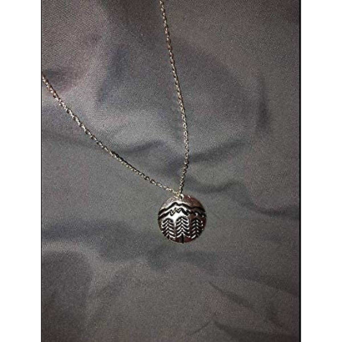 MUZHE Mountain Necklace for Women Snowy Mountain Necklace Hiking Mountain Peak Necklace for Nature Outdoor Lovers, Skiers, Hikers(Leather rope)