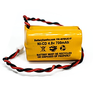 Battery Hawk (2 Pack) BL93NC487 DAA700MAH4.8V AA500MAH D-AA500mAh AA600mAh ELB-B006 BST 4.8v 700mAh Ni-CD Unitech