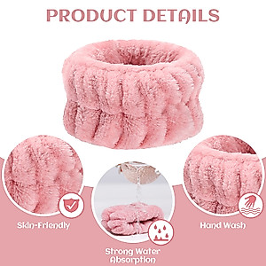 8 Pcs Wrist Spa Washband - Microfiber Wrist Wash Towel Band | Face Wash Wristbands | Absorbent Wristbands Wrist Sweatband for Girls & Women, Prevent Liquid from Spilling Down Your Arms