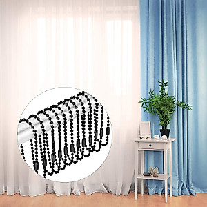 WILLBOND 100 Pieces 6 Inch Black Shower Curtain Hooks Rings Black Ring Hooks for Bathroom Shower Rods Curtains(Black)