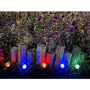 Upgrade Solar Garden Lights,10LEDs Outdoor Pathway Lights Powered DIY Fairy String Outside Waterproof Landscape Stake Decoration for Lawn Yard Walkway Garden
