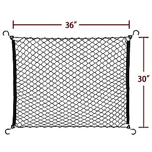 Mamiko Cargo Net for Utility Folding Wagon, Garden Cart, Folding Trolley Cart, Beach Cart, Made of Heavy Duty Nylon Net with Storage Bag / 38"X32"