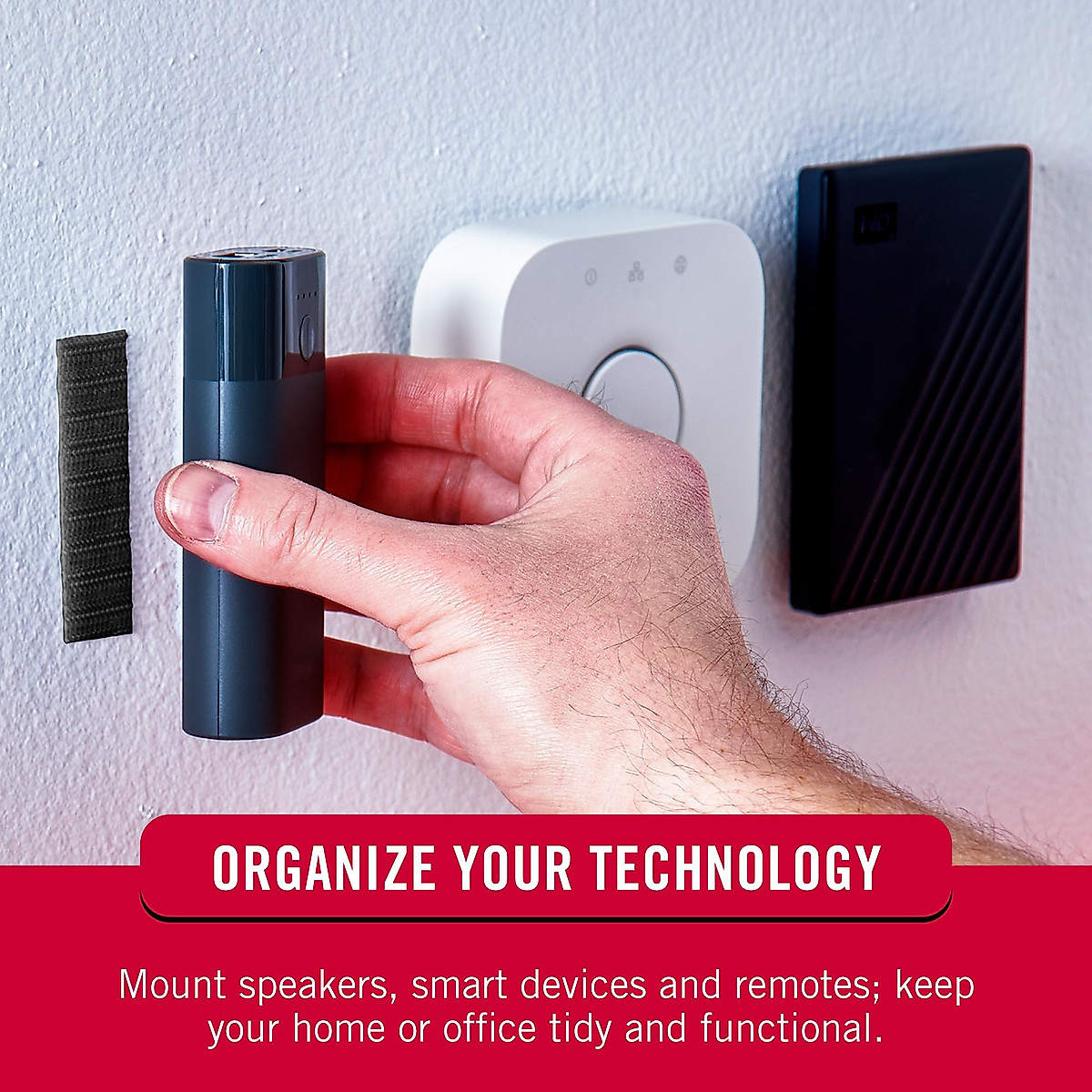 VELCRO Brand Sticky Back Strips with Adhesive | 4 Count | Black 3 1/2 x 3/4 In | Hook and Loop Fasteners for Home Organization, Classroom or Office